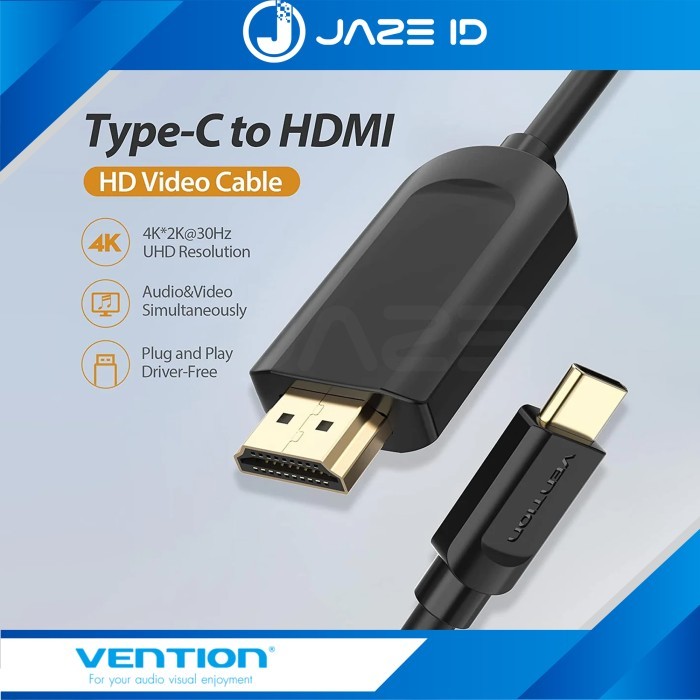 Jual Vention Kabel USB Type C to HDMI Thunderbolt 3 4 1m 2m 3m 4K 8K Cable - CGU 4K, 1M | Shopee ...