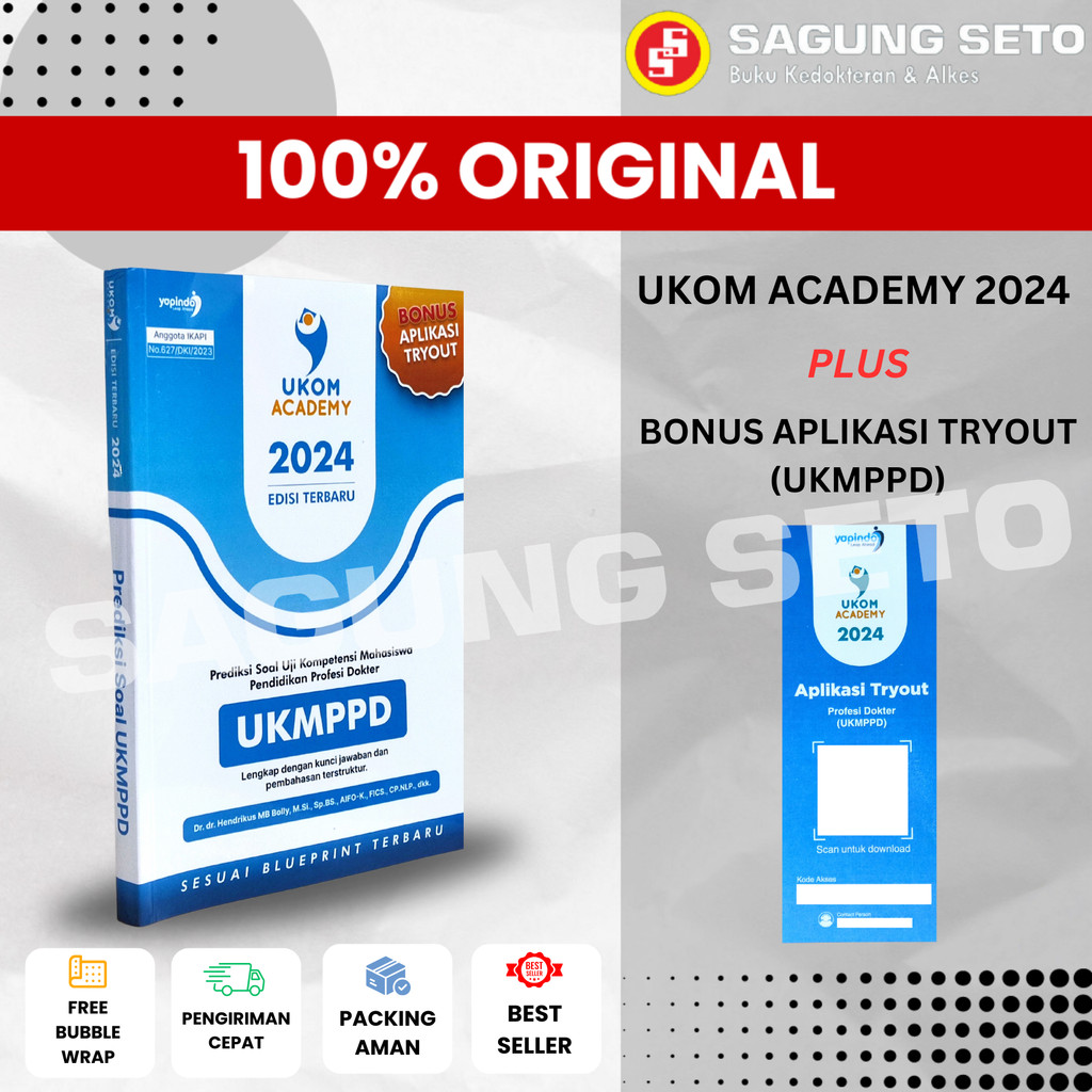 Jual UKOM ACADEMY 2024 - EDISI TERBARU UKMPPD +BONUS APLIKASI TRYOUT -BOLLY | Shopee Indonesia