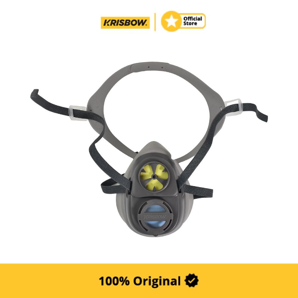 Jual Krisbow Half Mask Cartridge Masker Tunggal Hm-4200 Sg | Shopee ...