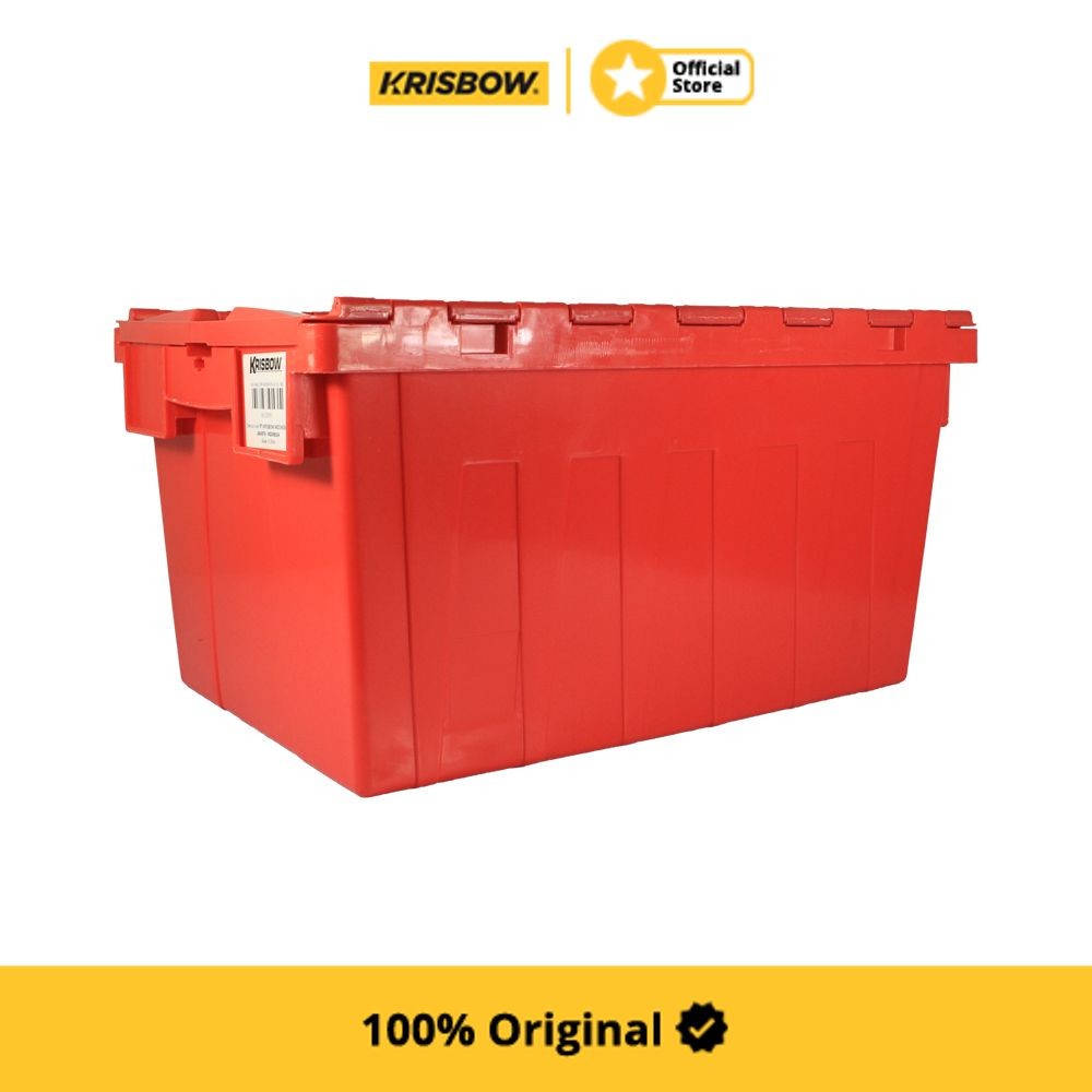 Jual Krisbow Kotak Simpan Nestable Dengan Tutup 58 Ltr - Merah | Shopee ...
