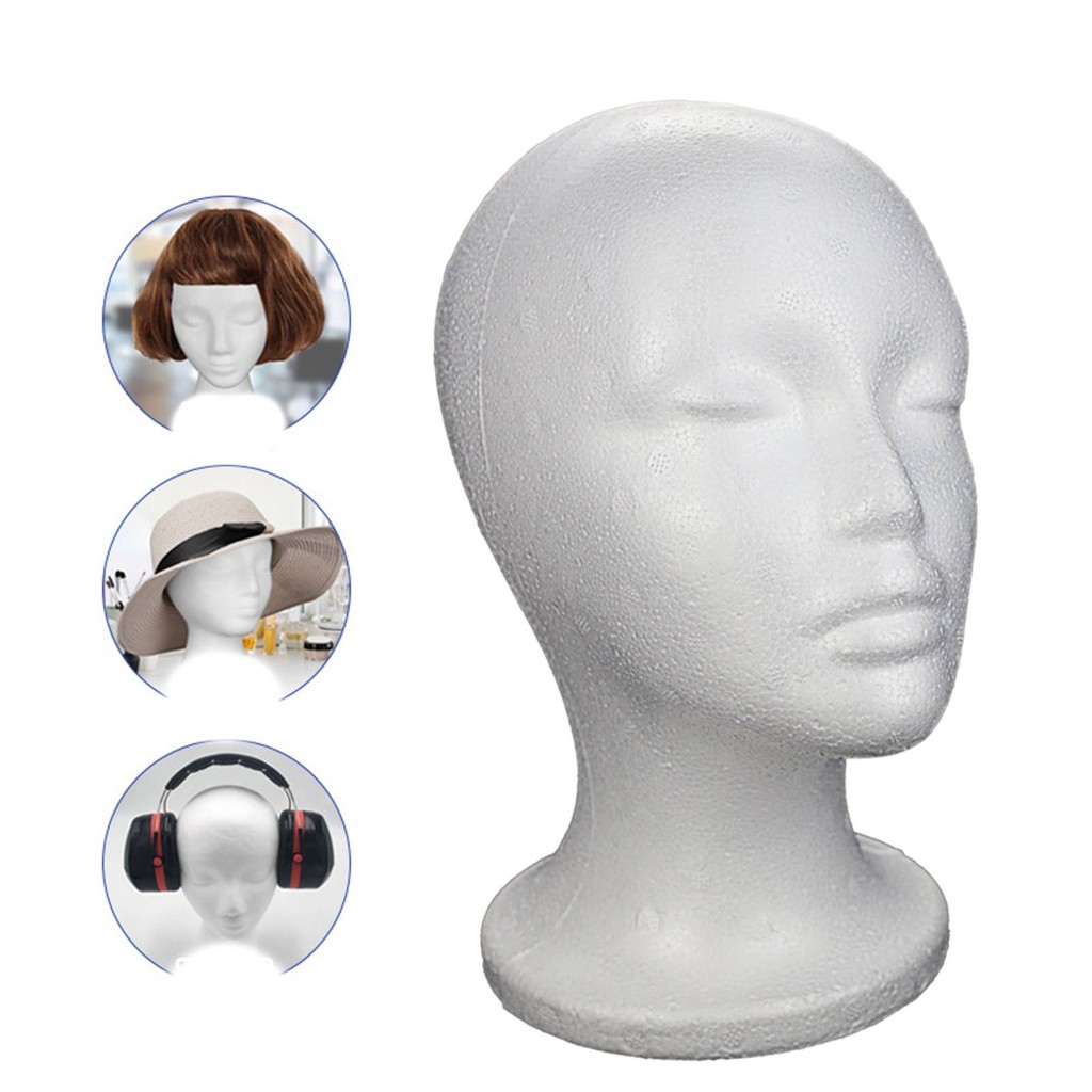Jual Female Foam Mannequin Head Hat Caps Wig Display Holder Accessories ...
