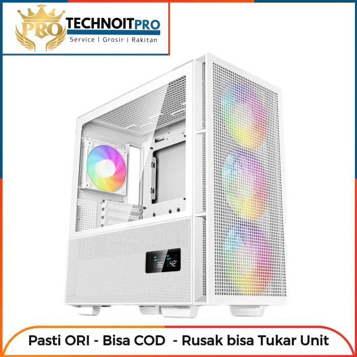 Jual DeepCool CH560 DIGITAL White Micro ATX Glass Scenic Front Mesh ...