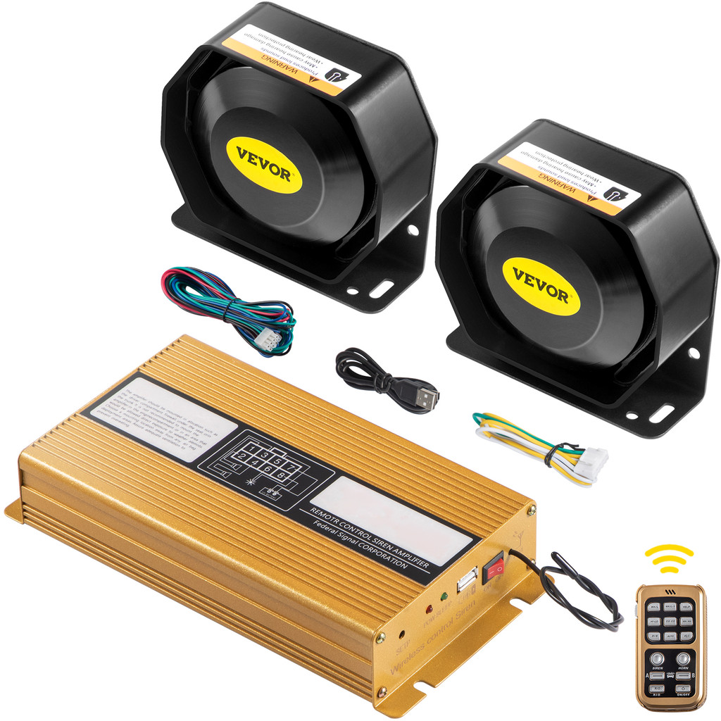Jual VEVOR 200W 18 Sound 12V Loud Car Warning Alarm Police Fire Siren ...