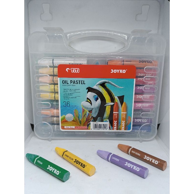 Jual CRAYON KRAYON 36 WARNA OIL PASTEL WARNA WARNI MEREK JOYKO 1 PAK ...