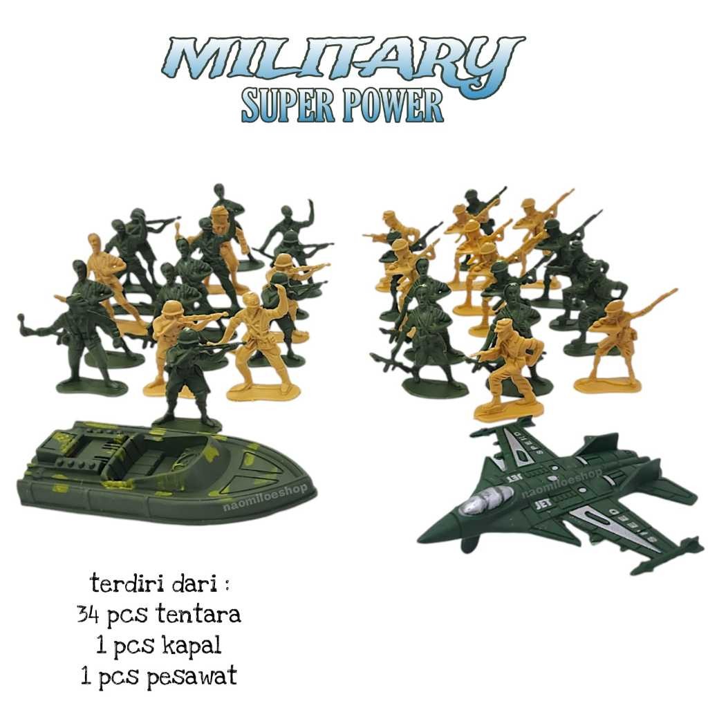 Jual figurin tentara + pesawat tempur /perahu army military super power ...