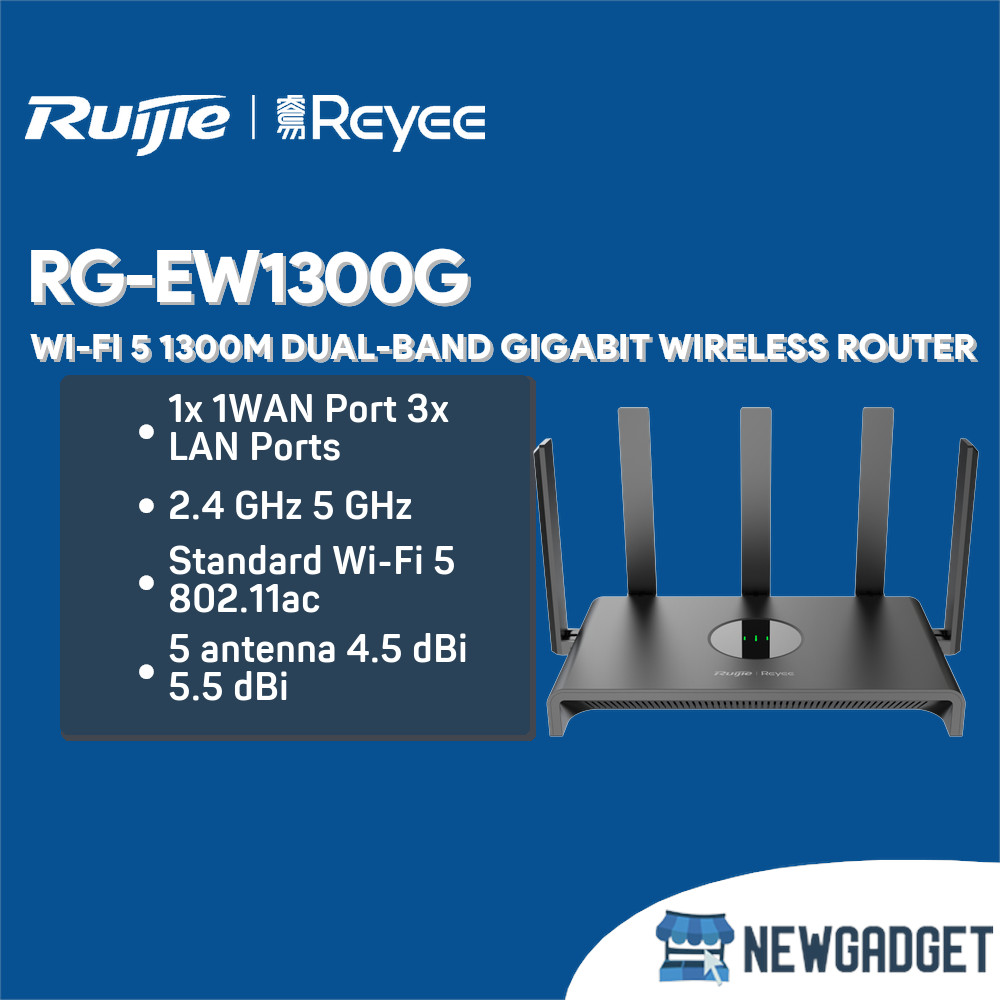 Jual RUIJIE REYEE RG-EW1300G WI-FI 5 1300M DUAL-BAND GIGABIT WIRELESS ...