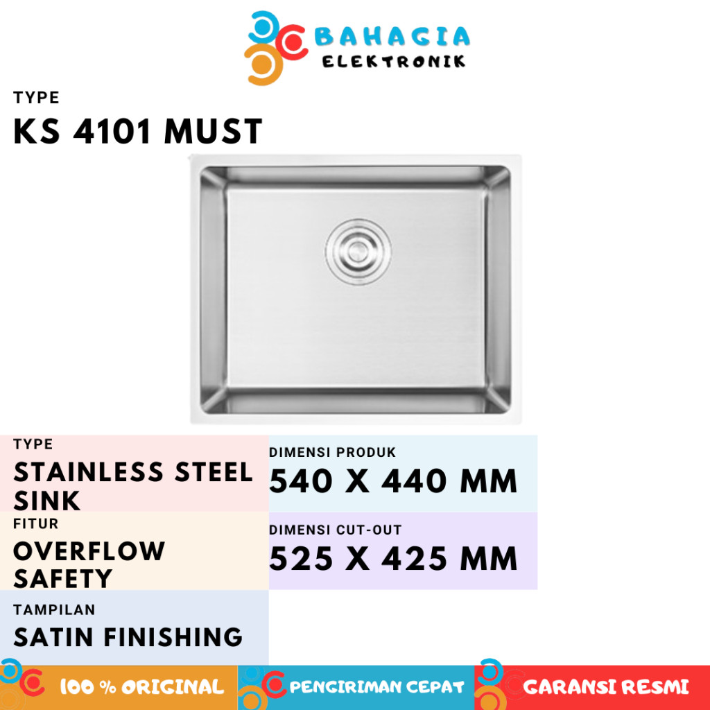 Jual Modena KS 4101 MUST - sink pencuci piring stainless steel | Shopee ...