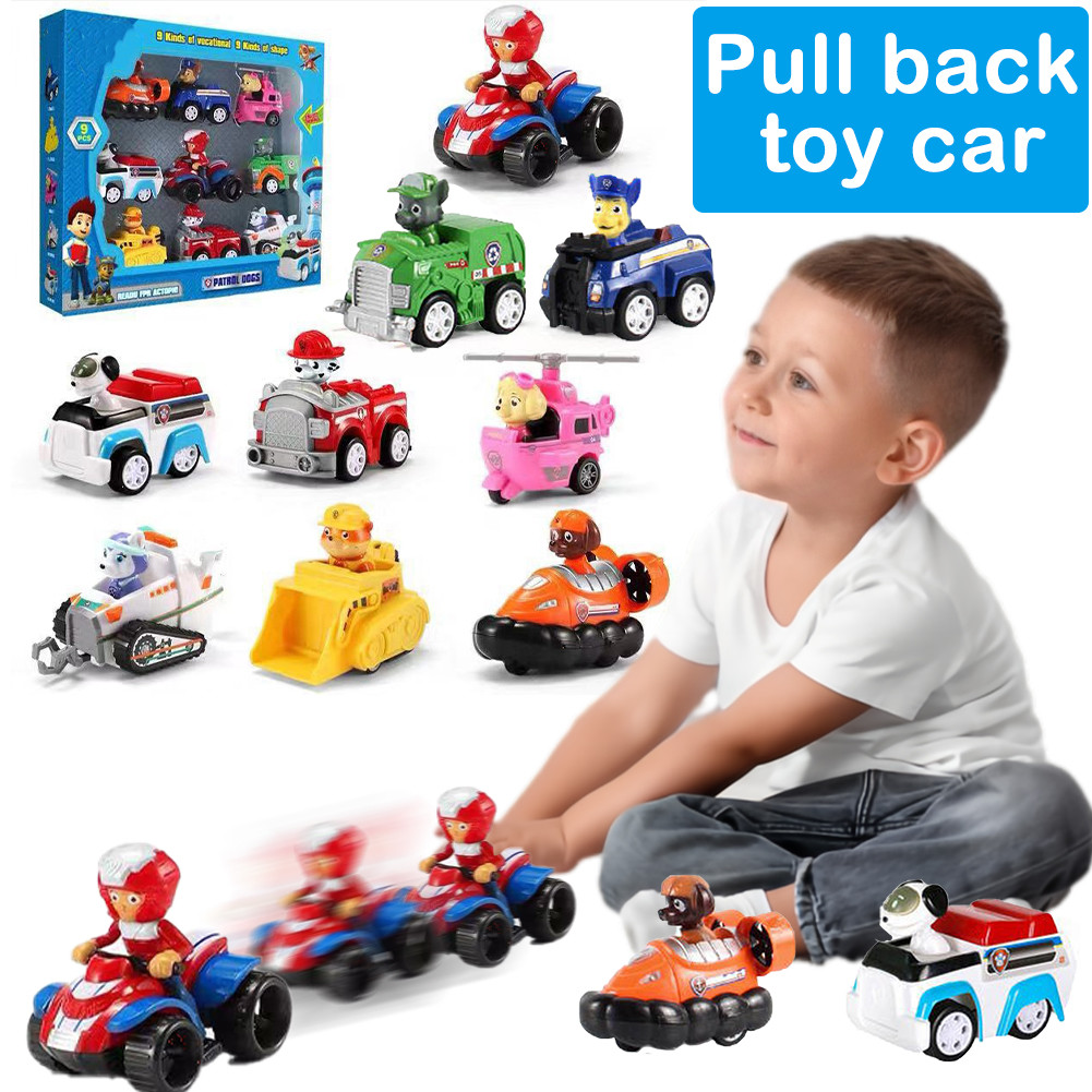 Jual Push Pull Car Paw Patrol Figurine Garage Truck Vehicle Mainan ...