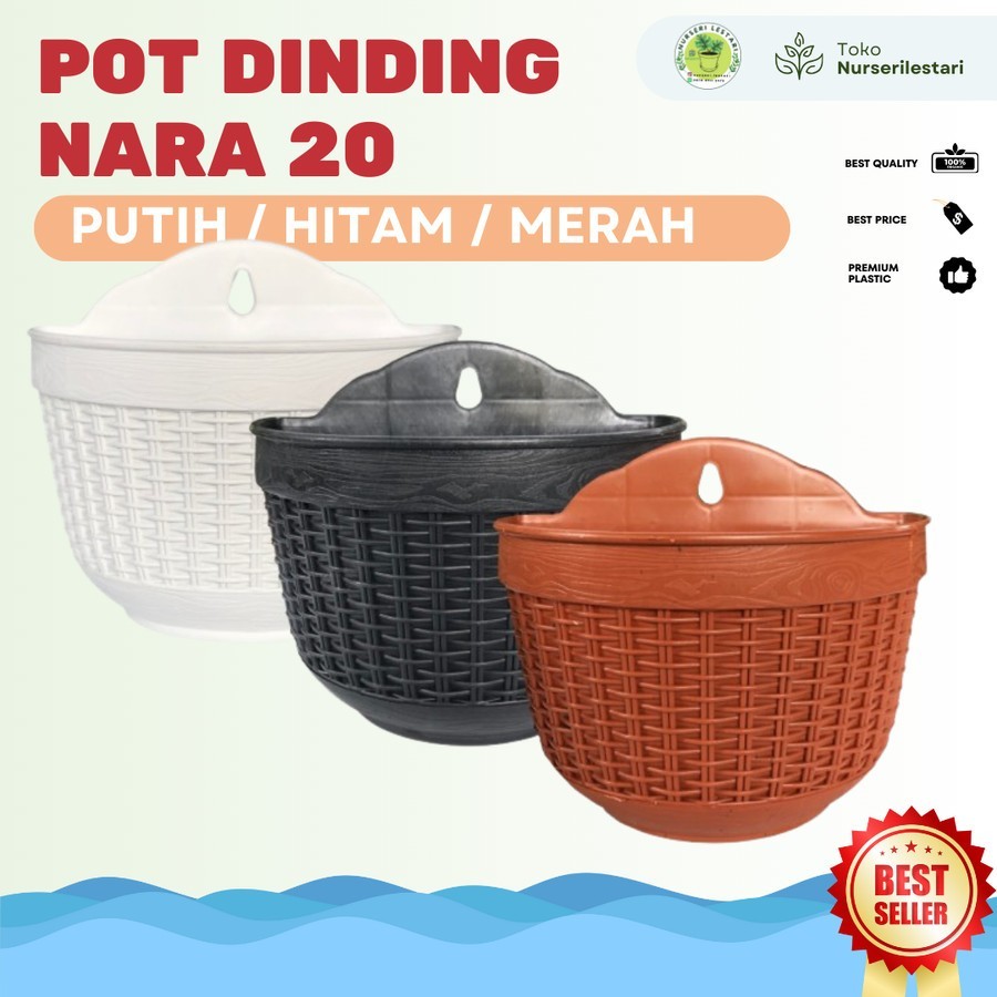 Jual Pot Dinding Vertikal Vertical Garden Nara 20 MERAH/PUTIH/HITAM ...