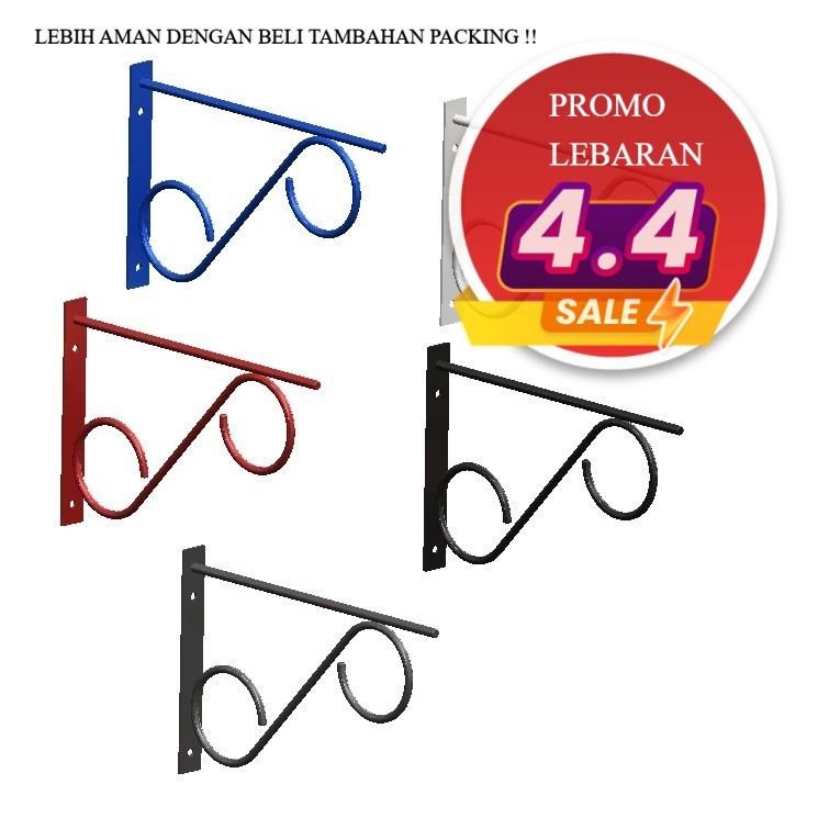 Jual Gantungan Tempel Dinding Cantolan Sangkar Kandang Burung Pot Bunga ...