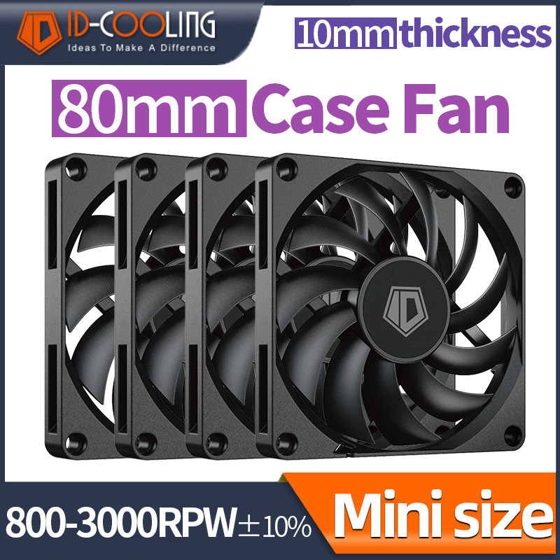 Jual ID-COOLING 80mm PWM 800-3000RPM Mini ITX Black PC Case FAN Ultra ...