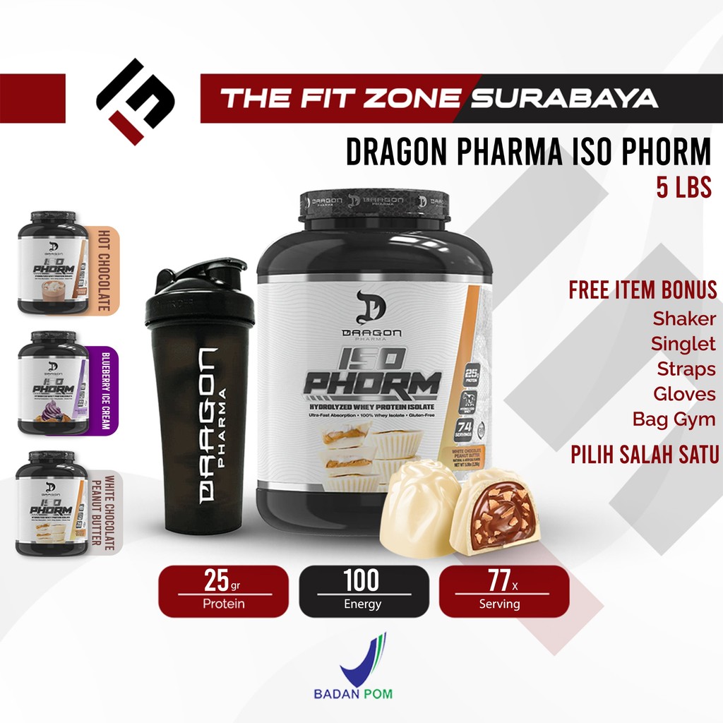 Jual Dragon Pharma Iso Phorm 5 Lbs Whey Protein Isolate IsoPhorm ...
