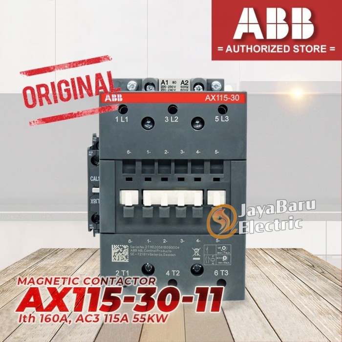 Jual Kontaktor Contactor ABB AX115 AX115-30-11 115A 110V 220V 380V ...