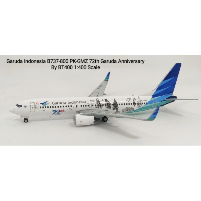 Jual Miniatur Pesawat Terbang Garuda Indonesia B737-800 PK-GMZ 72th ...