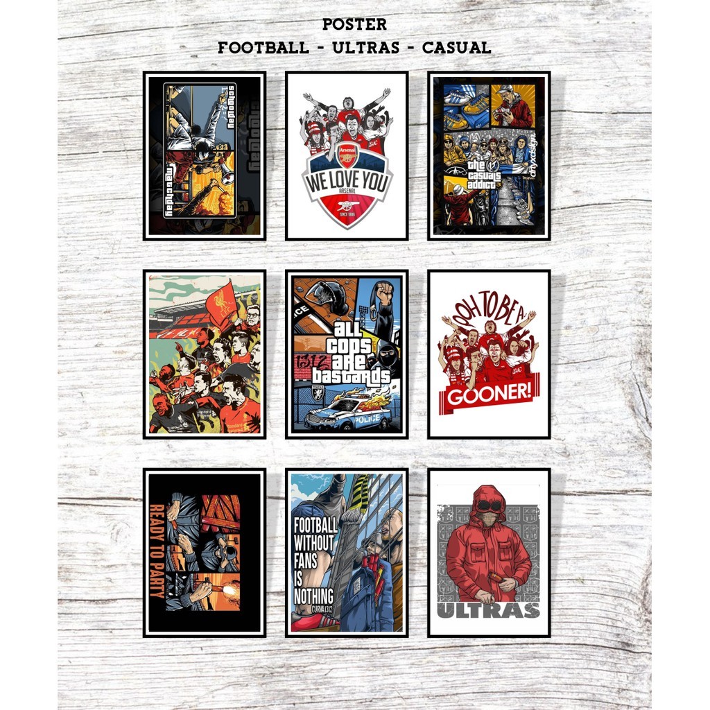 Jual POSTER fOOTBALL | Ultras Hooligan Casual | Hiasan Dinding Bola ...