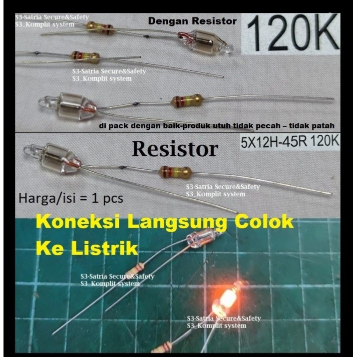 Jual Led Lampu Neon Mini ada + Resistor plus lamp Setrika strika ...