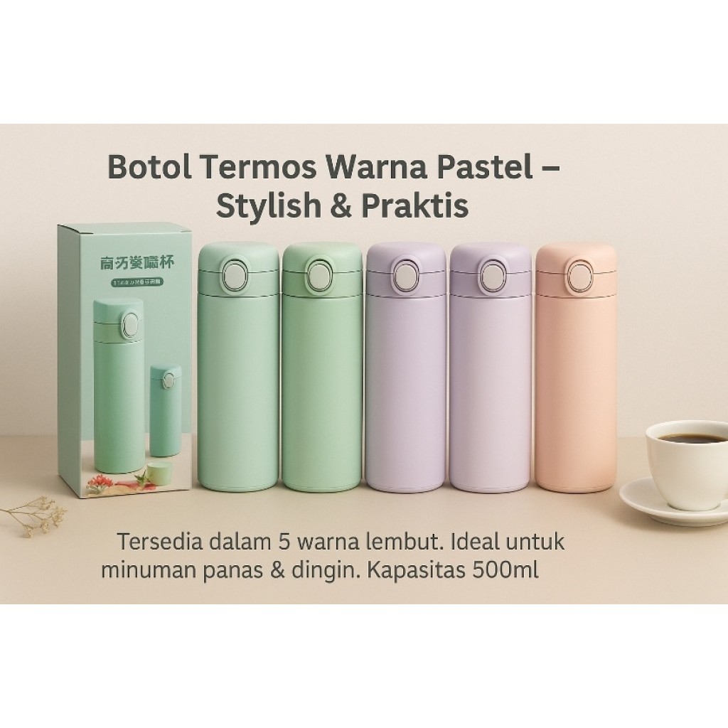 Jual BOTOL KACA KANCING PASTEL + DOS/TUMBLER KACA PASTEL/BOTOL KACA ...
