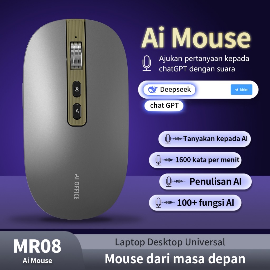 Jual MouseAI MR08 UPGRADE CHAT GPT/Deepseek Dapat buat PPT, AI chat, source code, AI image ...