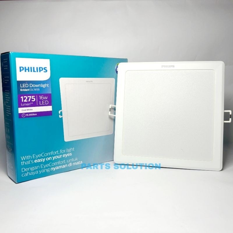 Jual Lampu PHILIPS LED Downlight Eridani DL190B Kotak Square 4 5 6 inch 9 13 16 W Watt Putih ...