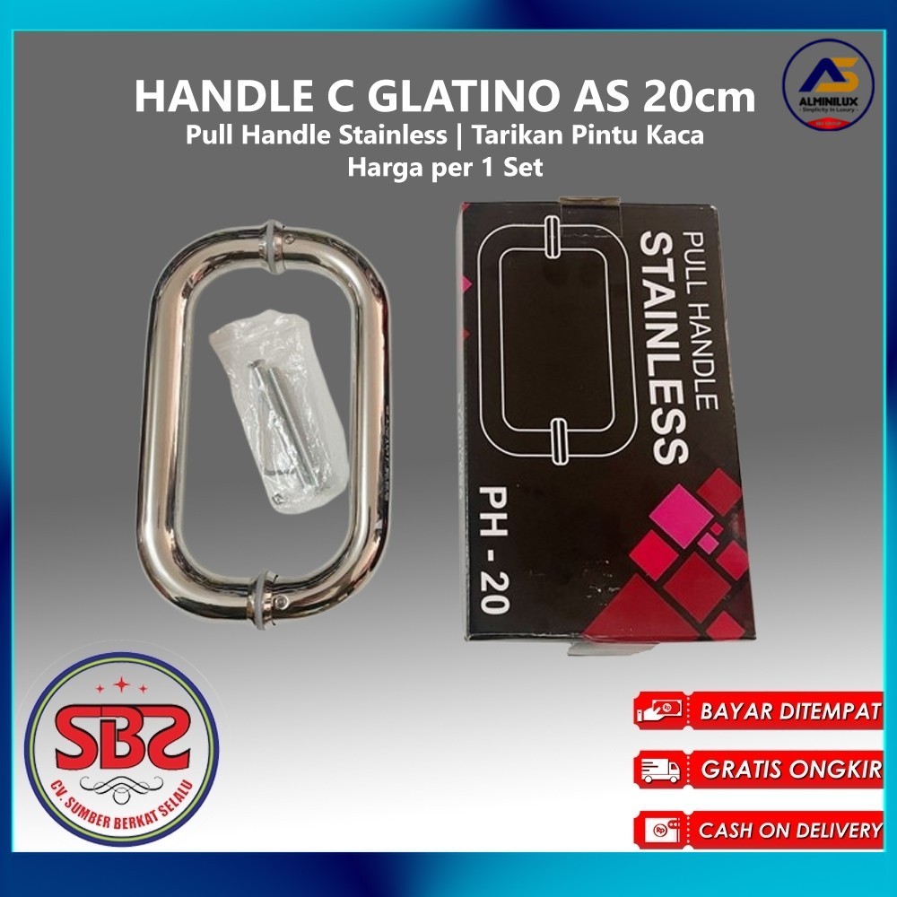 Jual Pull Handle C Glatino 20cm / Pull Handle Stainless | Tarikan Pintu ...