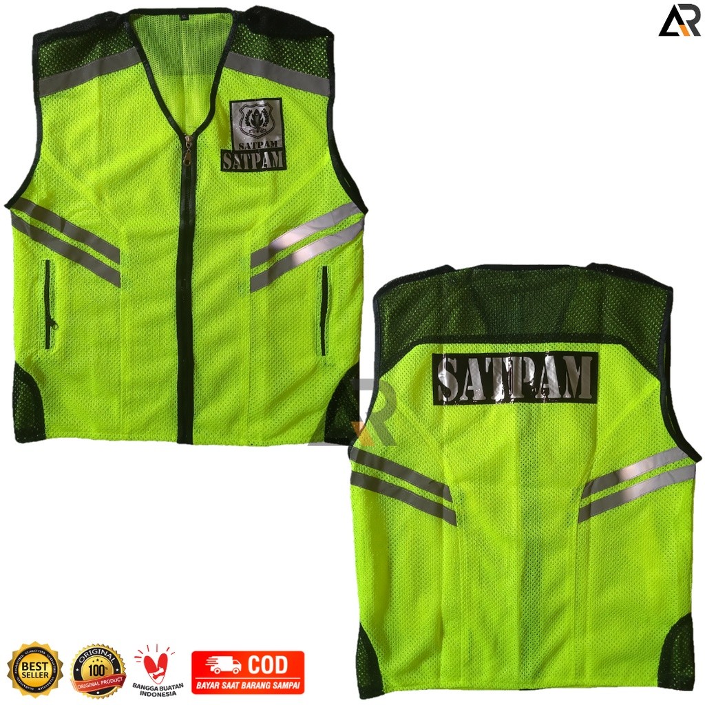 Jual Rompi SATPAM/SECURITY full hijau stabilo Terbaru | Rompi Security ...