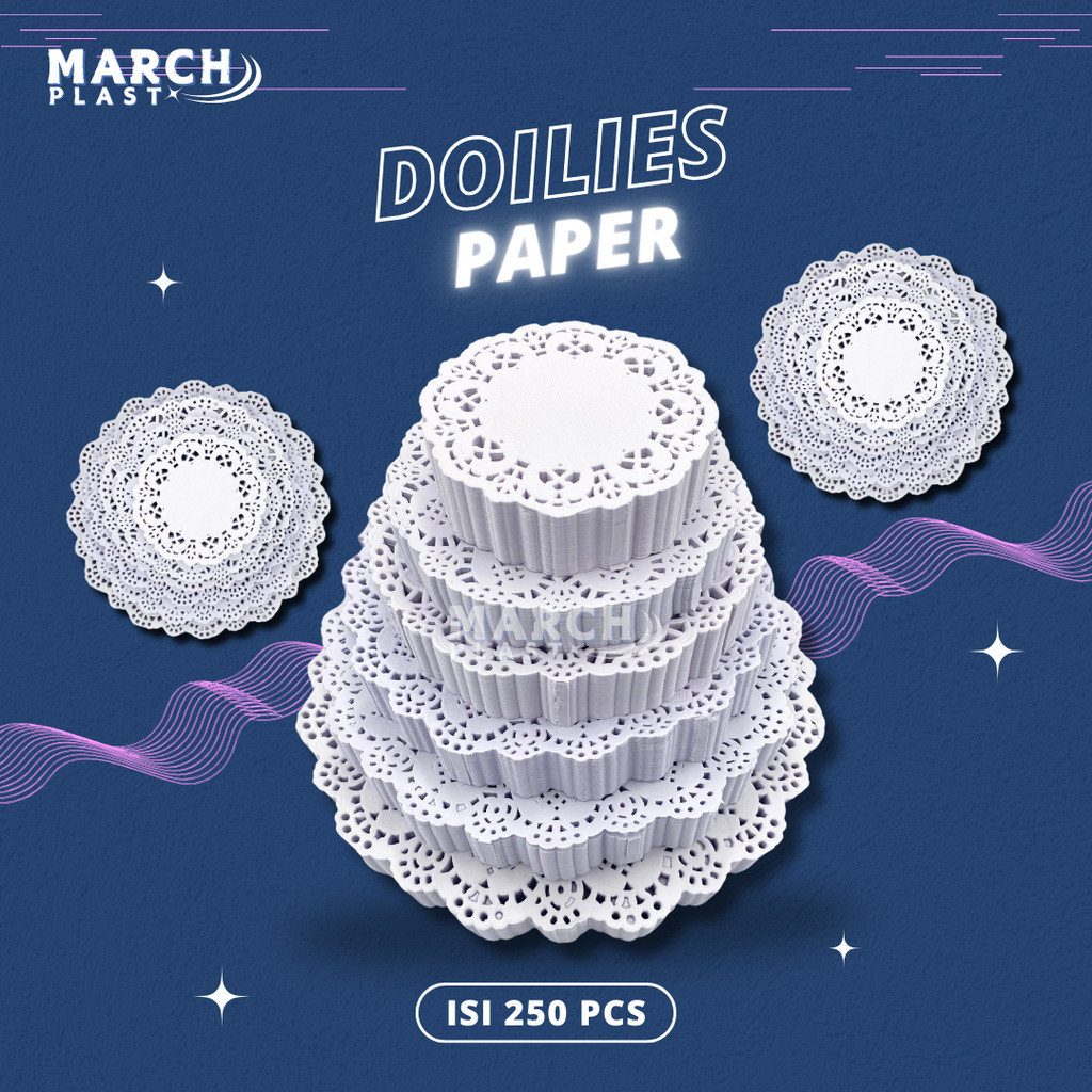 Jual [250PCS] DOILIES / DOILIES PAPER / DOYLEYS / TATAKAN KUE / ALAS ...