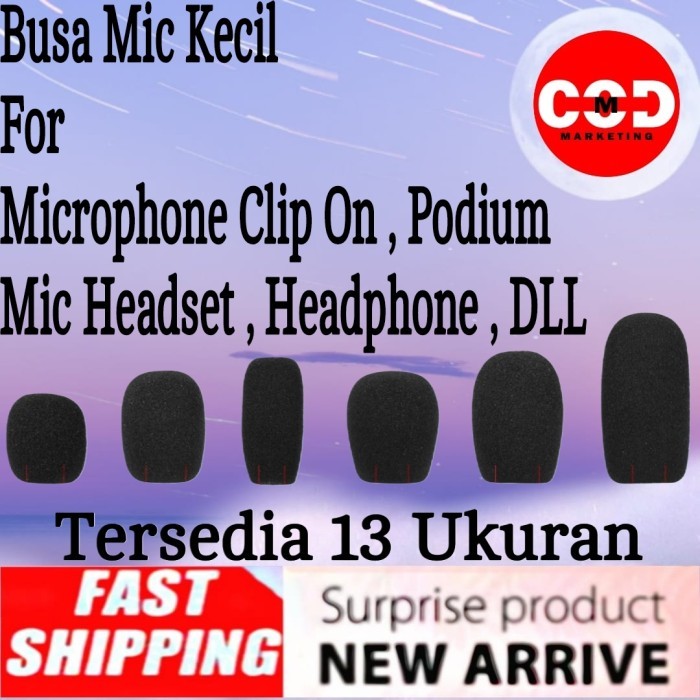 Jual Busa Mic Kecil / Foam Microphone Headset Clip On / Busa Mic Meja ...