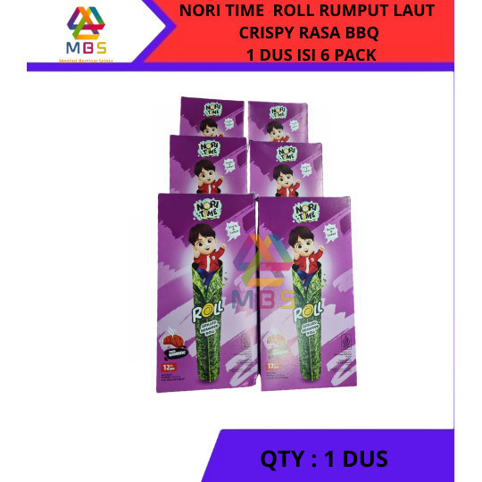 Jual NORI TIME ROLL RASA BARBEQUE SNACK CEMILAN MAKANAN RINGAN RUMPUT ...