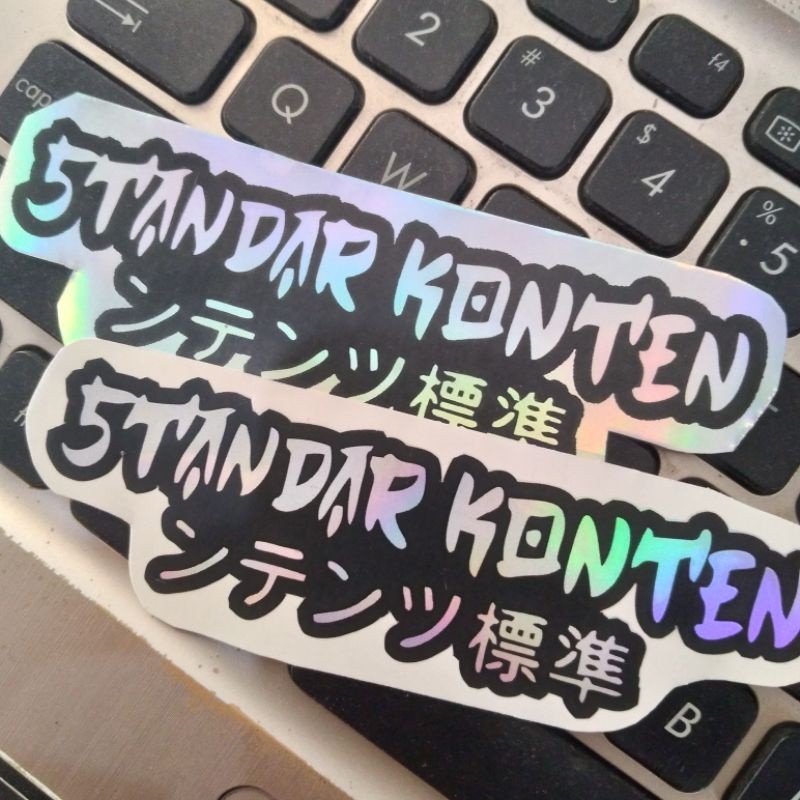 Jual Stiker Standar Konten Tulisan Jepang Cina Stiker Hologram Montor ...