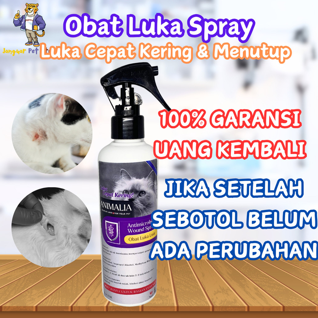 Jual OBAT SPRAY LUKA KUCING MENGOBATI SEMUA JENIS LUKA LUAR PADA KUCING ...