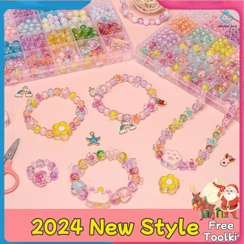 Jual （New）24 Galon Diy Meronce Gelang/Meronce Manik2 Glow Premium ...