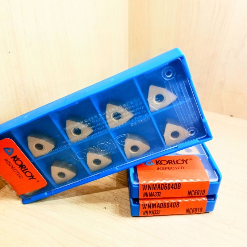 Jual Insert Carbide WNMA 060408 Original KORLOY Pahat Bubut WNMA060408 ...