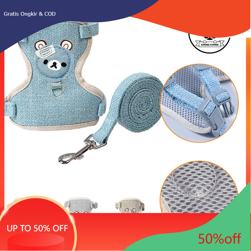 Jual Harness Kucing Besar Kecil Tali Tuntun Hewan Rompi Anjing Cat Dog ...