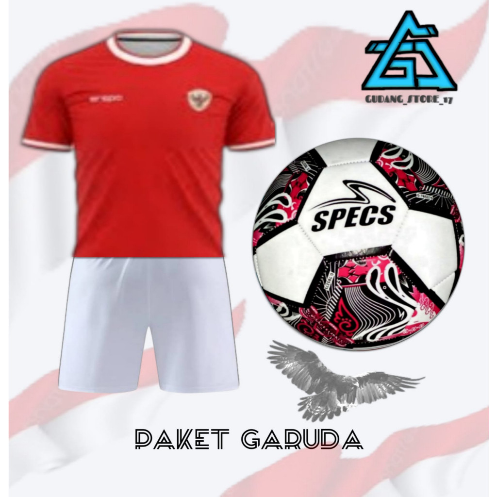 Jual Bola Sepak No 5 Batik Merah Kaki Bliter Bonus Jersey Timnas Anak ...