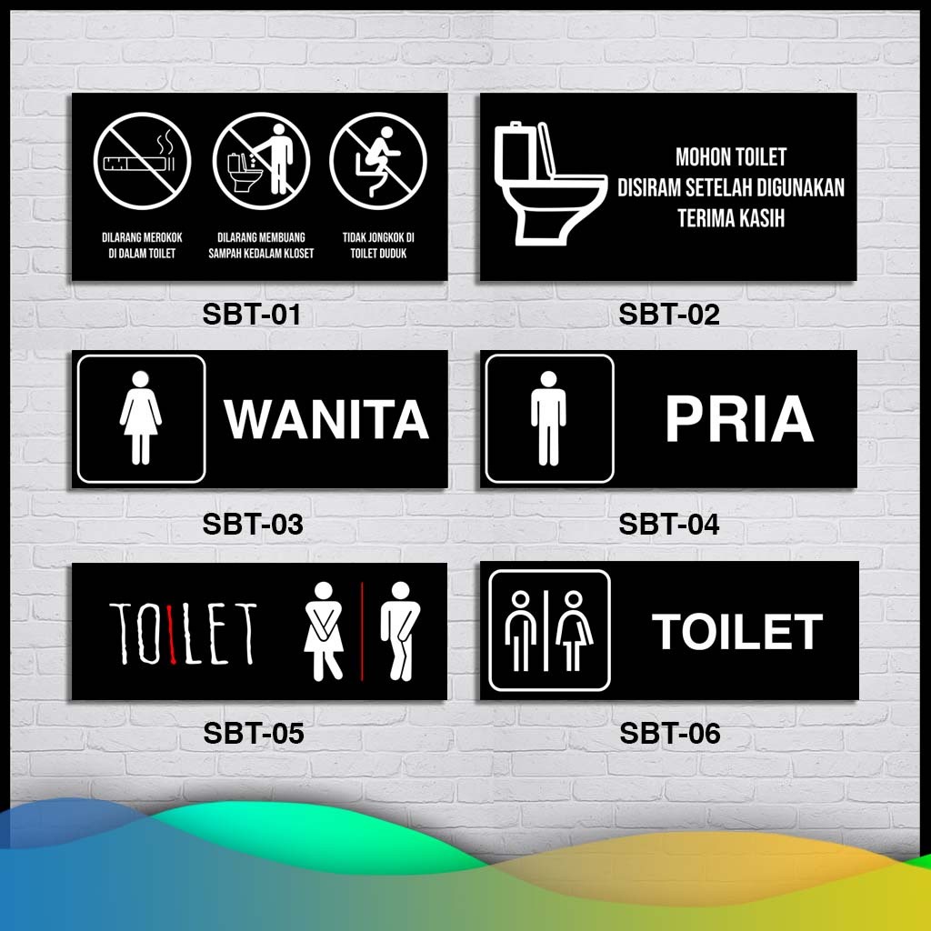 Jual Sign Board Akrilik Toilet / Sign Acrylic Toilet Pria wanita ...