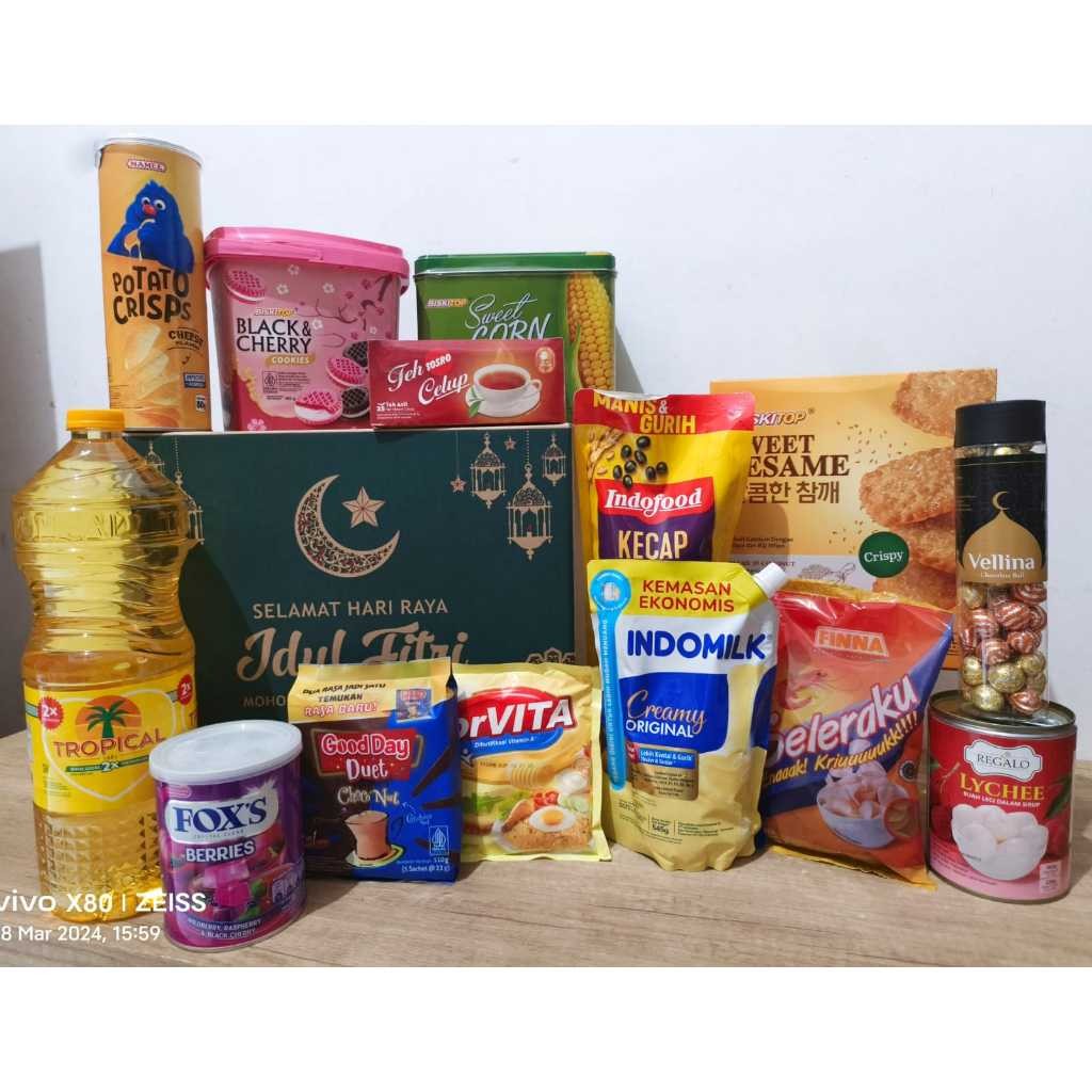 Jual PARCEL LEBARAN SEMBAKO 2024 PAKET (B)/HAMPERS LEBARAN/PARSEL ...