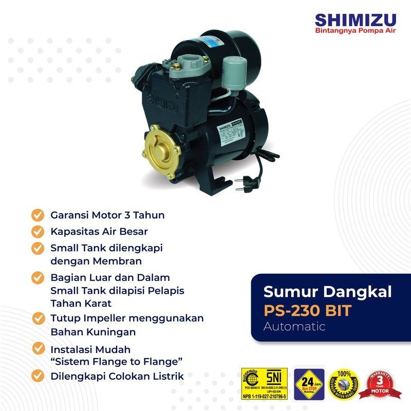 Jual Pompa Air Shimizu PS 230 BIT Original dan Hemat Daya | Shopee ...