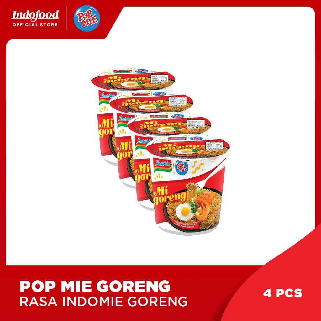 Jual 4 PCS - Pop Mie Goreng Rasa Indomie Goreng 75 Gr | Shopee Indonesia