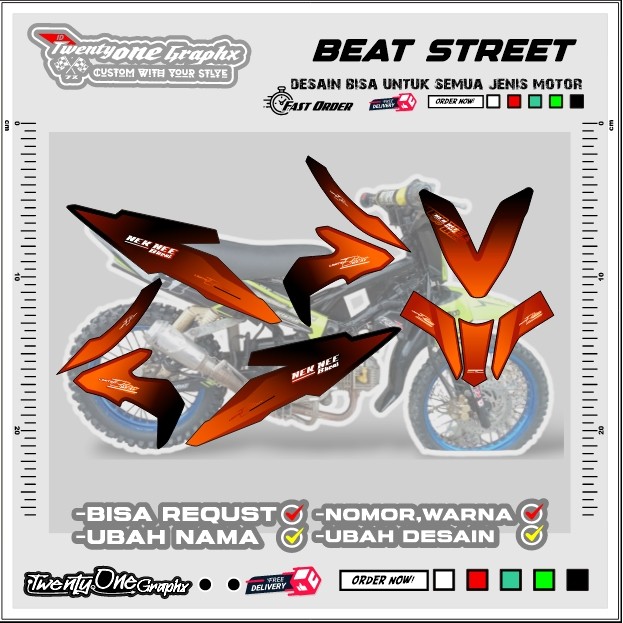 Jual decal beat street custom desain new desain simple | Shopee Indonesia