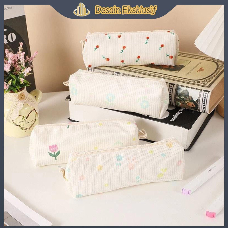 Jual [COD]Pencil Case Vintage / Tempat Pensil Motif Bunga / Imut Kotak ...