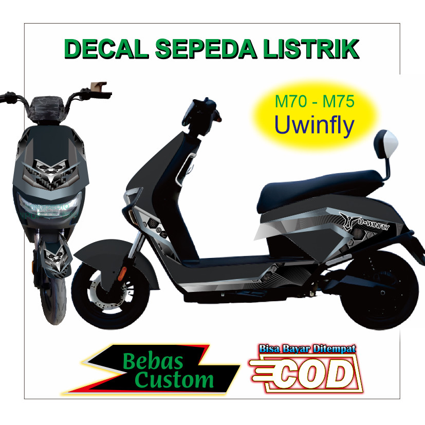 Jual STRIPING Uwinfly M70 - M75 Sepeda Listrik DECAL STIKER Merek ...