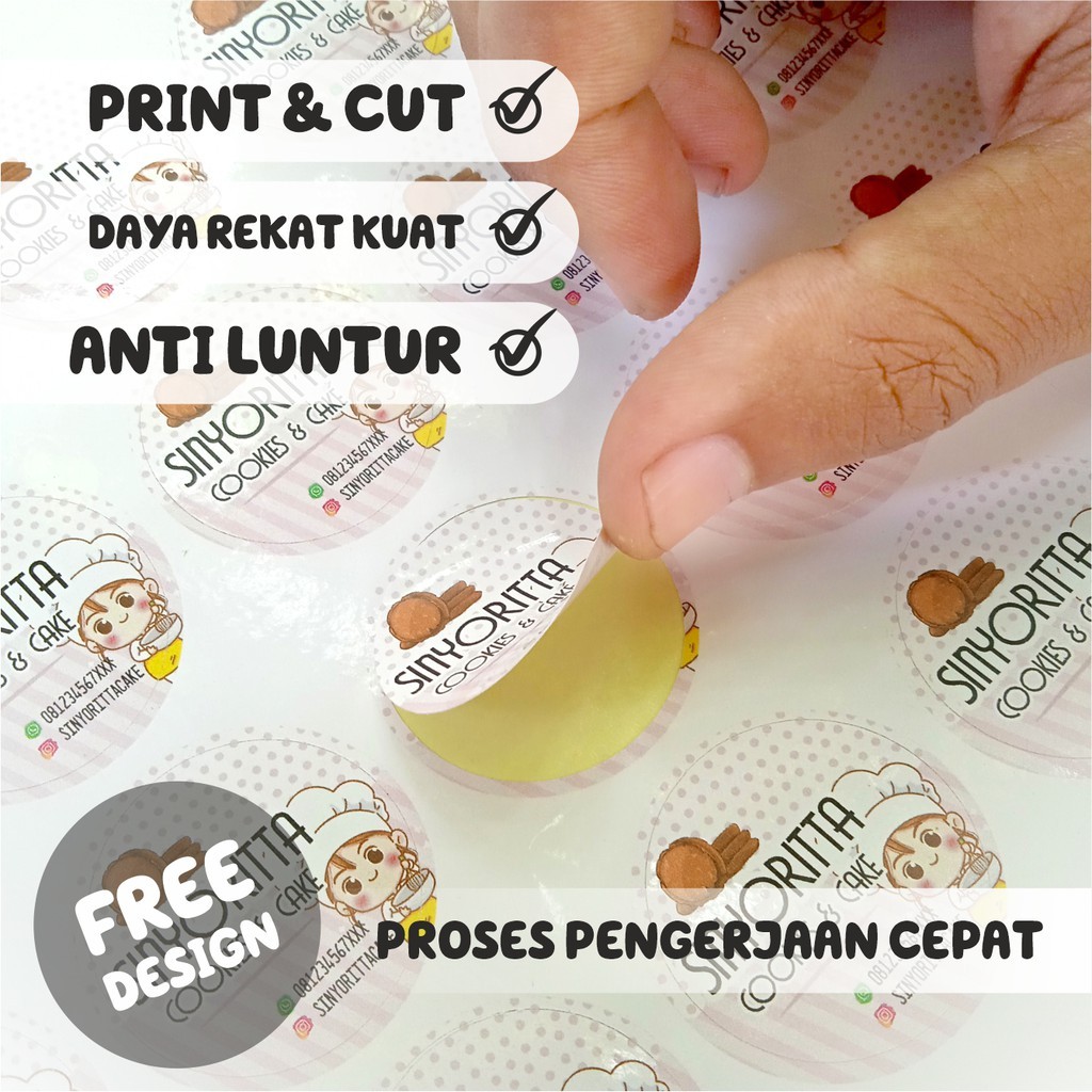 Jual PROMO AMBYAR Cetak Sticker Stiker Label Produk/ Stiker Kemasan ...