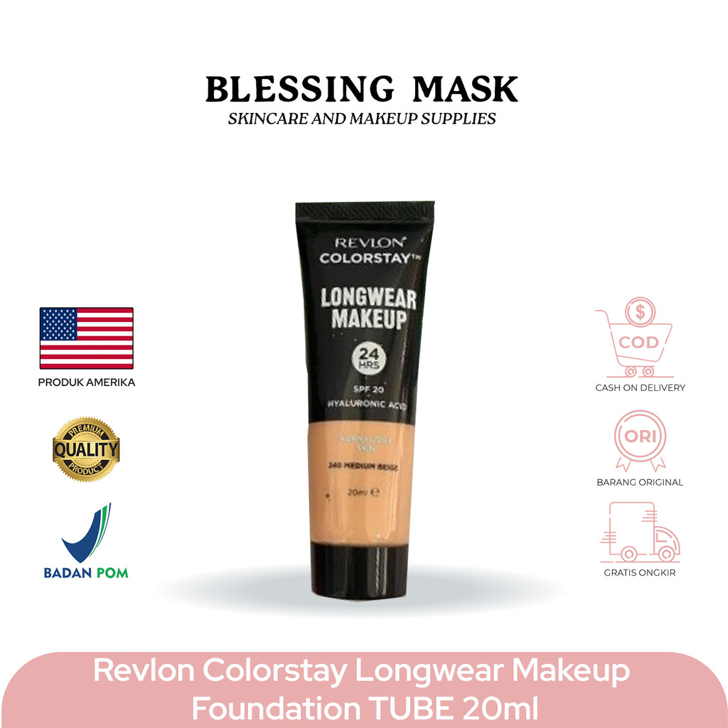 Jual REVLON Colorstay Longwear Makeup WITH TUBE 20gr | SPF15 PA+++ Time ...