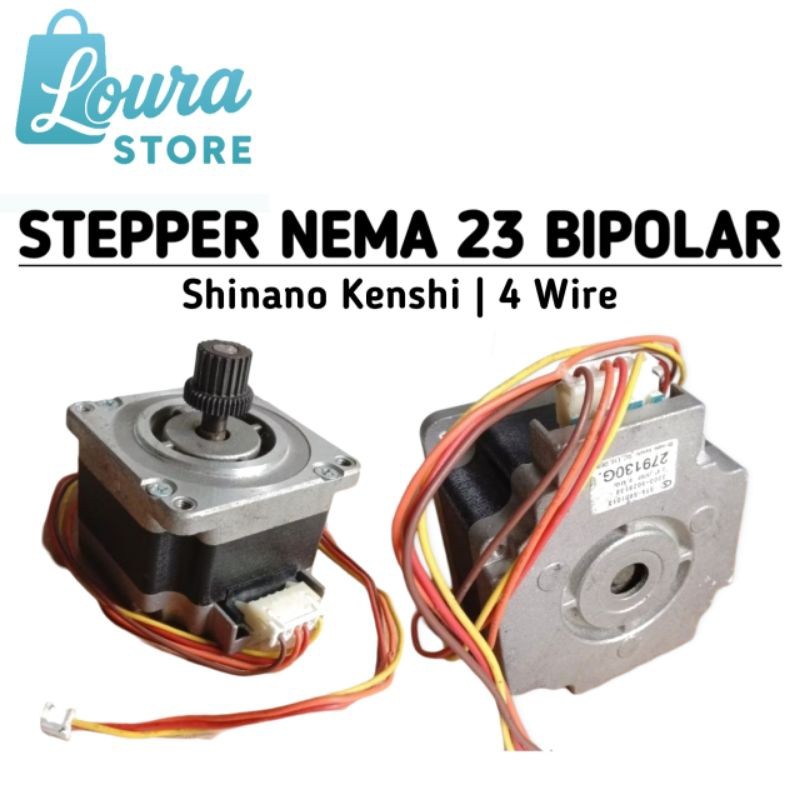 Jual Stepper Stepping Motor Nema 23 Bipolar 4 Wire | Shopee Indonesia