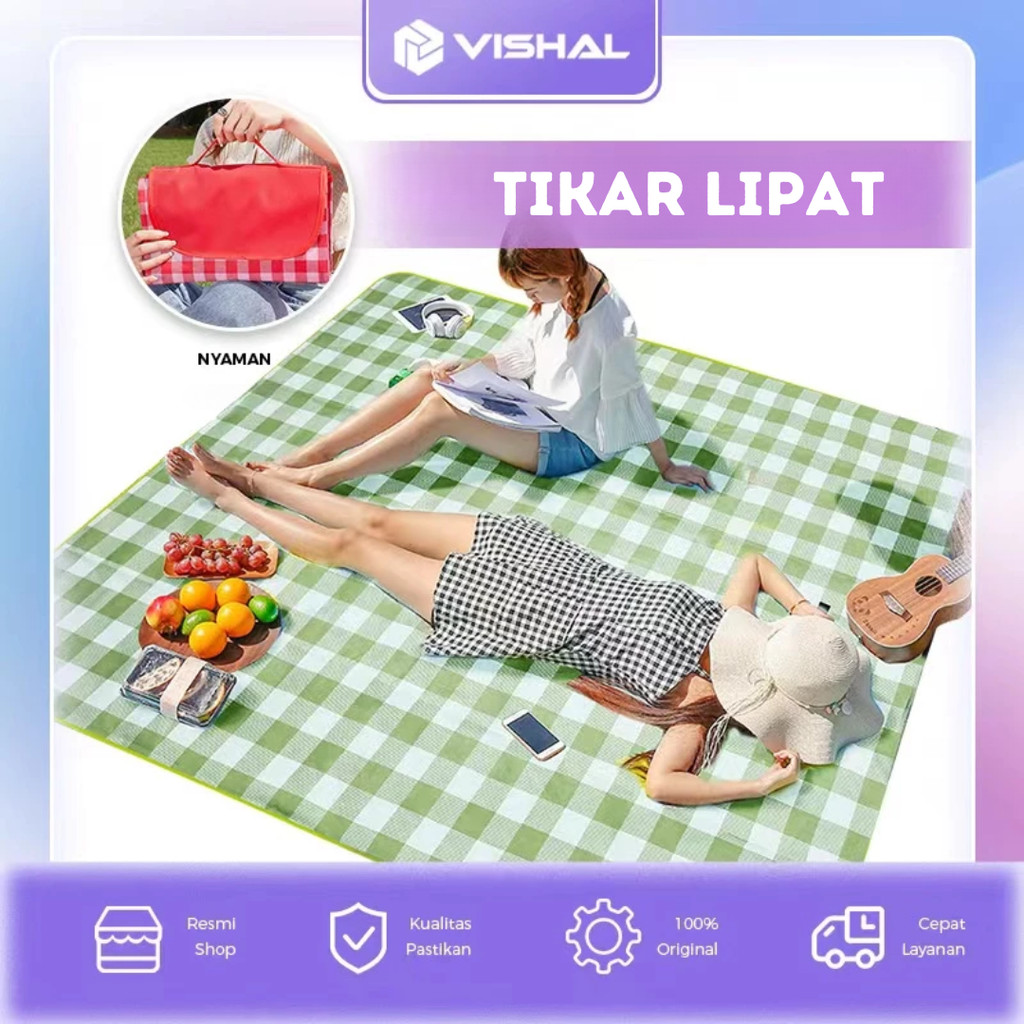 Jual VISHAL Tikar Lipat Piknik Microsatin Anti Air 1 x 1,5 m VS-32 ...