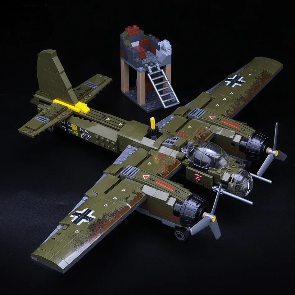 Jual 559pcs Military Ju-88 Bombing Plane Building Block WW2 Helicopter ...
