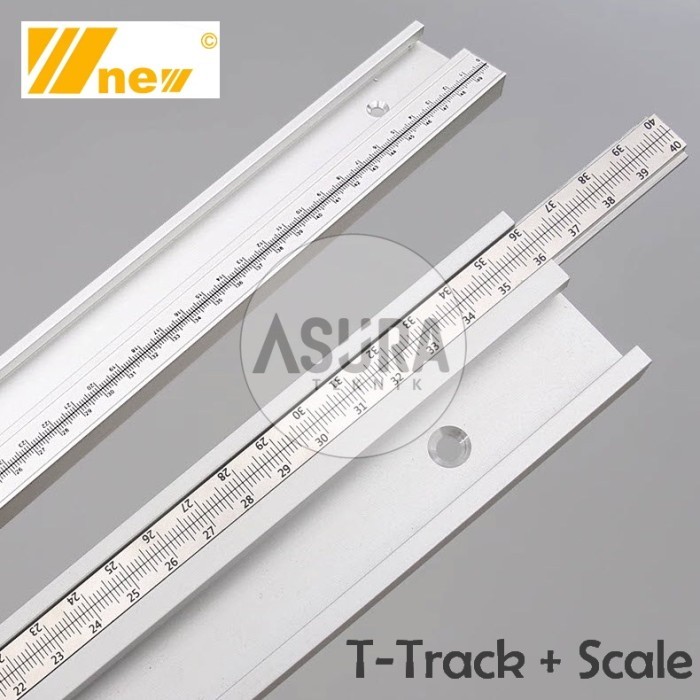 Jual ALUMINIUM T-TRACK RAIL REL T TRACK WITH MOVABLE SCALE WNEW ...