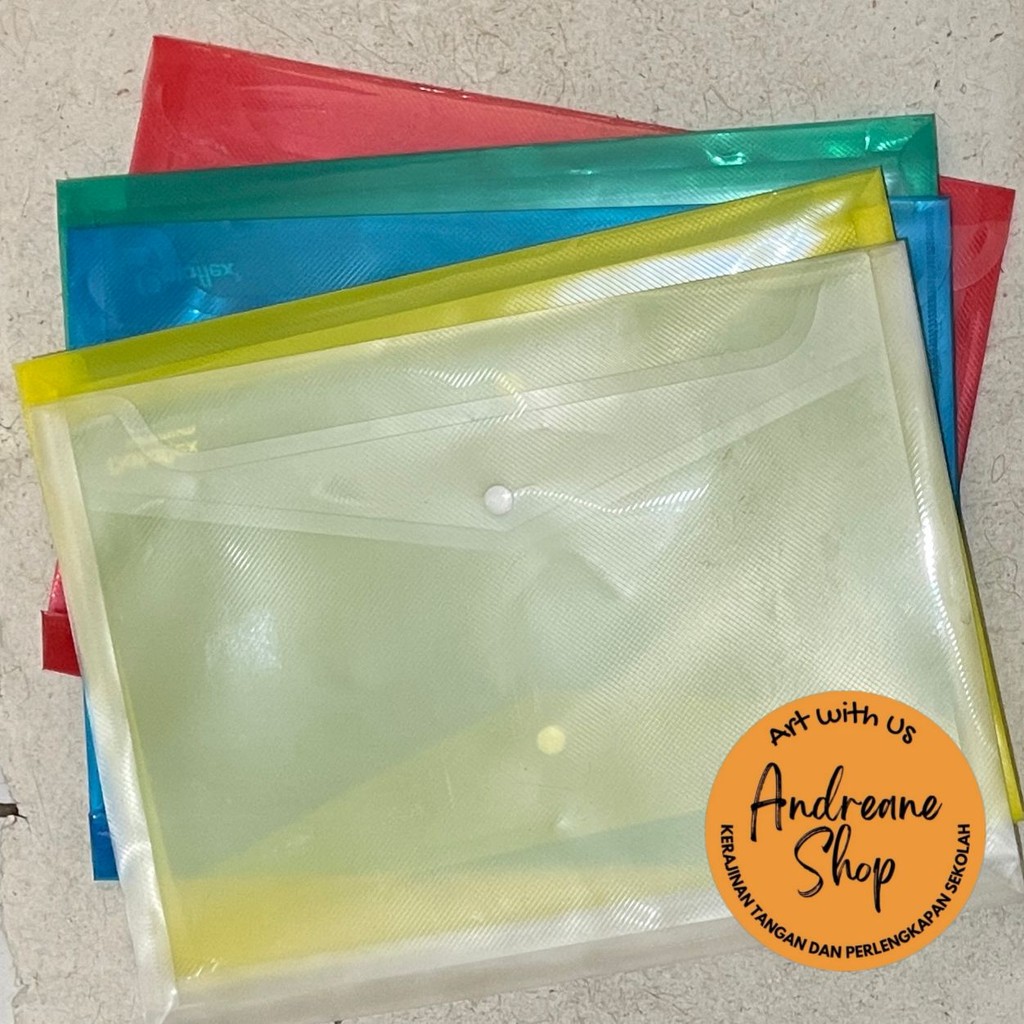 Jual Map Plastik Kancing Ukuran F4 | Aneka Warna | Map Arsip Dokumen ...