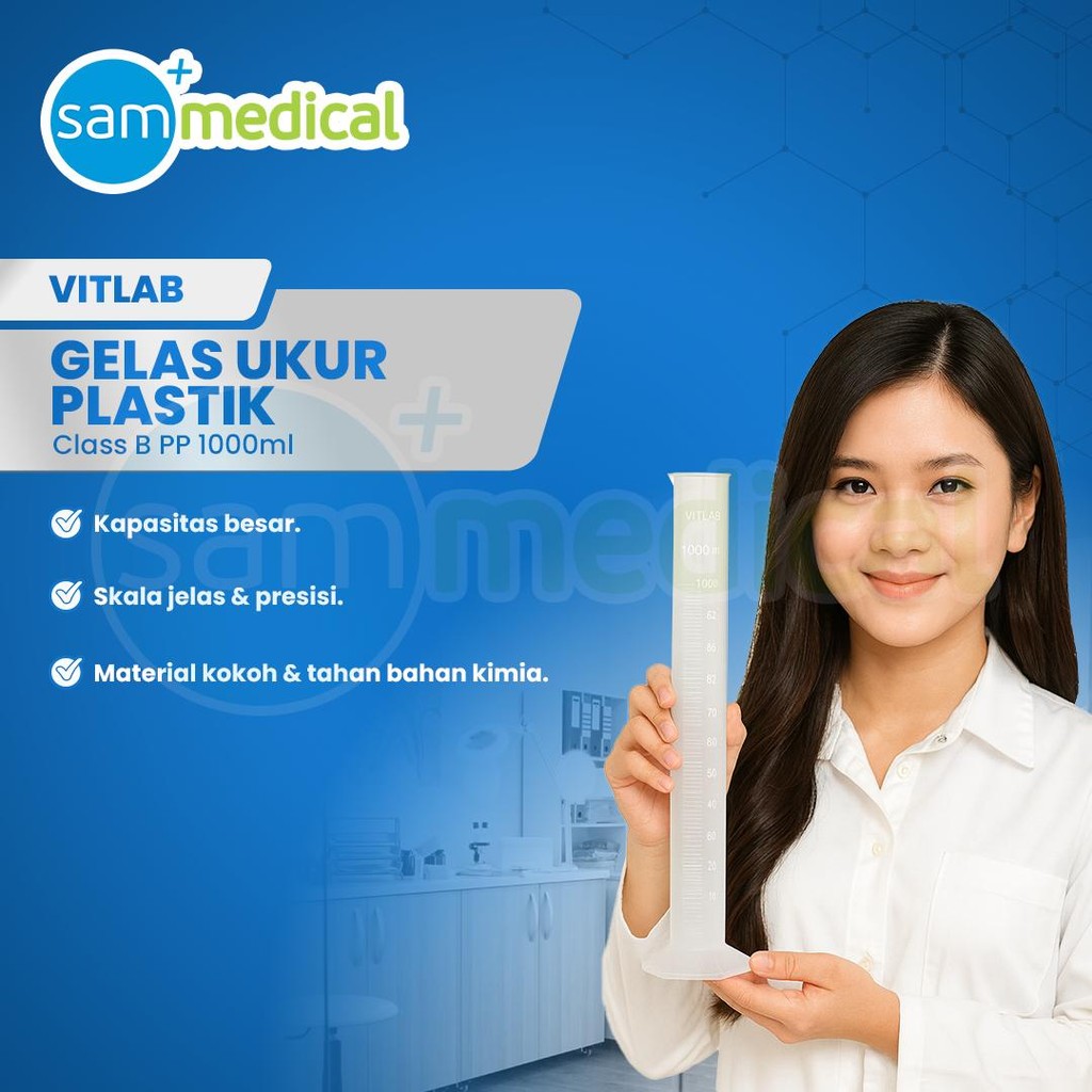 Jual Vitlab Gelas Ukur Plastik Class B PP / Gelas ukur takar / vitlab Measuring cylinder Ukuran ...