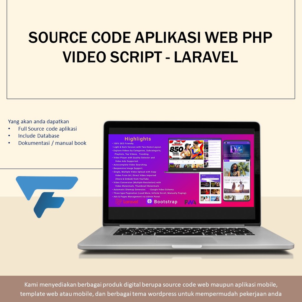 Jual SOURCE CODE APLIKASI WEB PHP VIDEO SCRIPT - LARAVEL | Shopee Indonesia